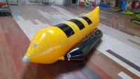China 3 Seats Inflatable Water Banana Boat With 0.9mm PVC Tarpaulin Material for sale