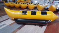 China 3 Seats Inflatable Water Banana Boat With 0.9mm PVC Tarpaulin Material for sale