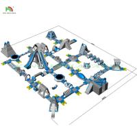 China Commercial Inflatable Park Slide With Frame Pool Inflatable Land Water Park For Adventure Park for sale