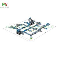 China Commercial Inflatable Park Slide With Frame Pool Inflatable Land Water Park For Adventure Park for sale