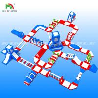 China Custom Inflatable Aqua Park Commercial Inflatable Floating Water Park With Water Slide For Party Rental for sale