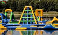 China Inflatable Water Park Equipment Floating Slide Trampoline for sale