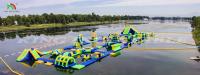 China Inflatable Water Park Equipment Floating Slide Trampoline for sale