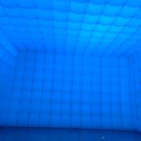 China Customizable Color LED Lighting Mobile Night Club Tent Blue Inflatable Cube Tent Party Tent For Events for sale