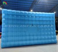 China Customizable Color LED Lighting Mobile Night Club Tent Blue Inflatable Cube Tent Party Tent For Events for sale