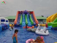China Inflatable Water Slide Swimming Ball Toys Pools Inflatable Water Park With Pool for sale