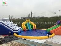 China Inflatable Water Slide Swimming Ball Toys Pools Inflatable Water Park With Pool for sale