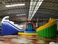 China Inflatable Water Slide Swimming Ball Toys Pools Inflatable Water Park With Pool for sale