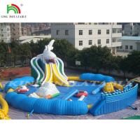 China Inflatable Large Pool Water Park Inflatable Water Park With Swimming Pool Slide for sale