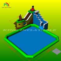 China Sea World Large Inflatable Ground Water Park With Big Inflatable Slide for sale