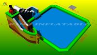 China Sea World Large Inflatable Ground Water Park With Big Inflatable Slide for sale