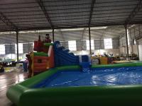 China Sea World Large Inflatable Ground Water Park With Big Inflatable Slide for sale