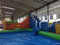 China Sea World Large Inflatable Ground Water Park With Big Inflatable Slide for sale