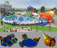 China Inflatable Large Water Park With Water Slide And Pool for sale
