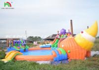 China Inflatable Large Water Park With Water Slide And Pool for sale