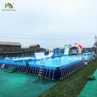 China Inflatable Water Slide Park Outdoor Bounce House With Water Pool Park for sale