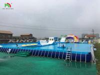 China Inflatable Water Slide Park Outdoor Bounce House With Water Pool Park for sale