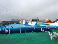 China Inflatable Water Slide Park Outdoor Bounce House With Water Pool Park for sale