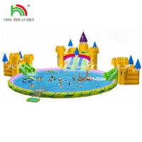 China Custom Outdoor Colorful Bouncy Water Slide With Pool For Kids And Adults for sale