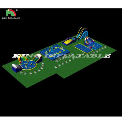 China Commercial Outdoor Water Park With Slide And Pool For Kids And Adults for sale