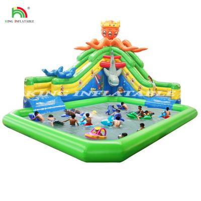 China Outdoor Inflatable Water Slide Pool Playground Park for sale