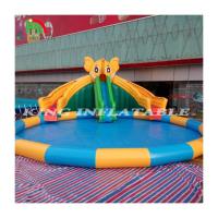 China Customizable Amusement Outdoor Inflatable Water Park Water Slide With Pool for sale