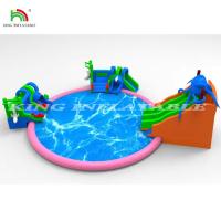 China Amusement Park Inflatable Water Park Game Large Play Slide Children Playhouse Outdoor Playground Equipment for sale
