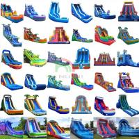 China Outdoor Commercial Large Water Slide Inflatable Backyard Kids Inflatable Water Slide with Swimming Pool for sale
