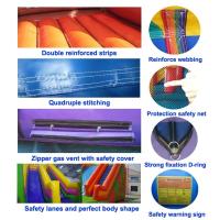 China Commercial Large Triple Inflatable Water Slide 3 Lane High Tide Inflatable Water Slide for sale