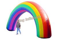 China Colorful Oxford Fabric Rainbow Inflatable Arches For Event Entrance for sale