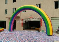 China Colorful Oxford Fabric Rainbow Inflatable Arches For Event Entrance for sale