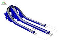 China Commercial Large Triple Inflatable Water Slide 3 Lane High Tide Inflatable Water Slide for sale