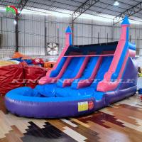 China Popular Commercial Inflatable Water Slides with Pool for sale