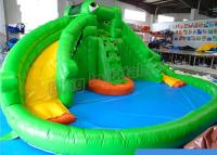 China Custom Crocodile Theme Water Slide Inflatable Splash Play PVC For Kids for sale