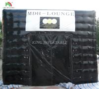 China Event Black Pvc Portable Backyard Party House Inflatable Night Club LED Disco Light Inflatable Nightclub Cube Tent for sale