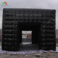 China Event Black Pvc Portable Backyard Party House Inflatable Night Club LED Disco Light Inflatable Nightclub Cube Tent for sale