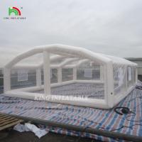 China Customized Large Pvc Clear Dome Tent Air Tight Portable Inflatable Pool Tent Cover Bubble House for sale