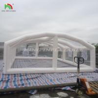 China Customized Large Pvc Clear Dome Tent Air Tight Portable Inflatable Pool Tent Cover Bubble House for sale