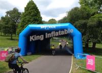 China Customized 7*5m Blue Inflatable Tunnel Tent for Sport Games or Event for sale