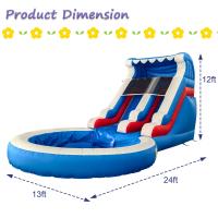 China Factory Direct Sales Inflatable Water Slide with Pool Water Slides Inflatable for Adults and Kids for sale