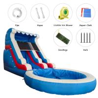 China Factory Direct Sales Inflatable Water Slide with Pool Water Slides Inflatable for Adults and Kids for sale