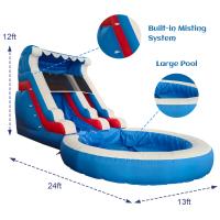 China Factory Direct Sales Inflatable Water Slide with Pool Water Slides Inflatable for Adults and Kids for sale