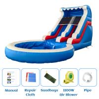 China Factory Direct Sales Inflatable Water Slide with Pool Water Slides Inflatable for Adults and Kids for sale