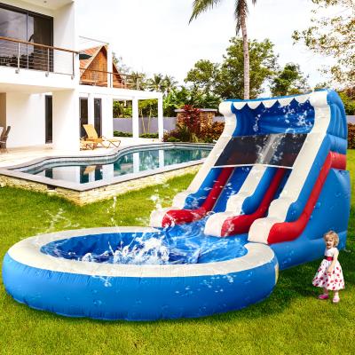 China Factory Direct Sales Inflatable Water Slide with Pool Water Slides Inflatable for Adults and Kids for sale