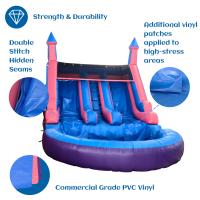 China Outdoor Commercial Double Lane Inflatable Water Slides With Pool for sale