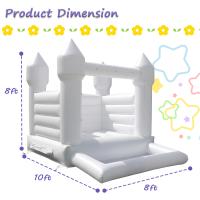 China Commercial Party Rental Inflatable Bouncer Castle Jumper Bounce House White Bouncy Castle With Pool for sale
