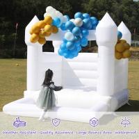 China Commercial Party Rental Inflatable Bouncer Castle Jumper Bounce House White Bouncy Castle With Pool for sale