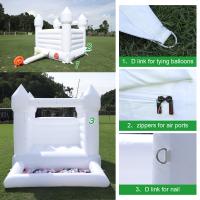 China Commercial Party Rental Inflatable Bouncer Castle Jumper Bounce House White Bouncy Castle With Pool for sale