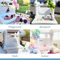 China Commercial Party Rental Inflatable Bouncer Castle Jumper Bounce House White Bouncy Castle With Pool for sale