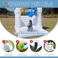 China Commercial Party Rental Inflatable Bouncer Castle Jumper Bounce House White Bouncy Castle With Pool for sale